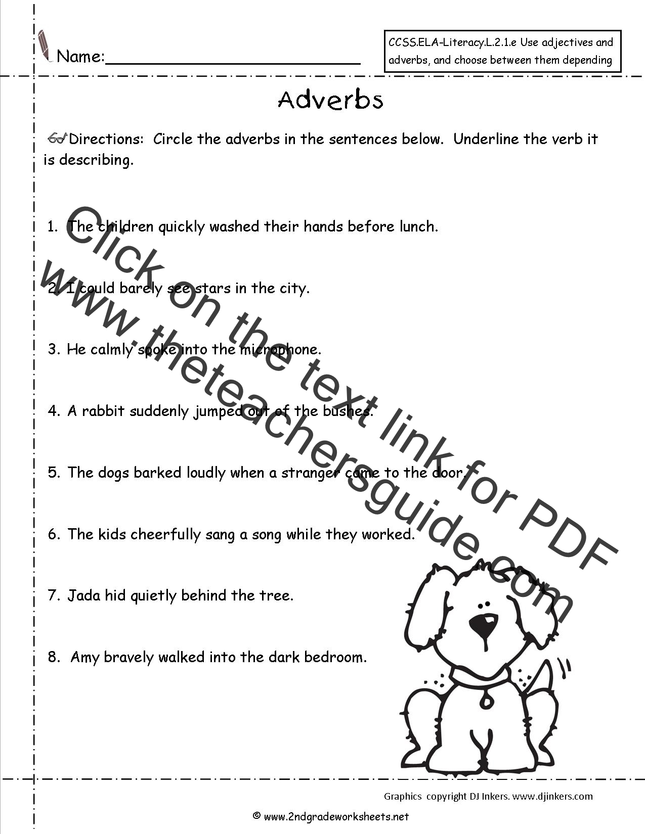 Free Using Adjectives and Adverbs Worksheets